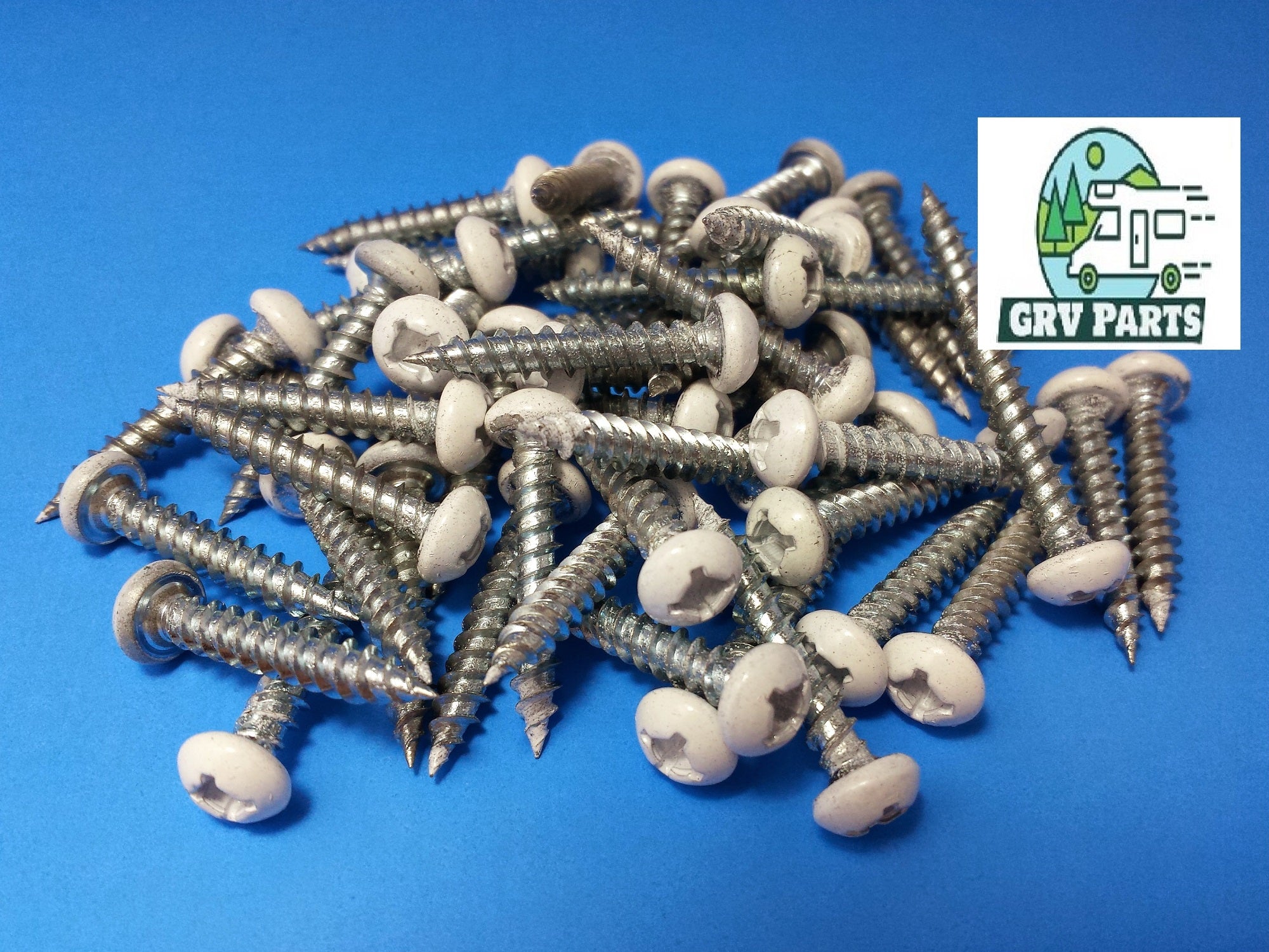 50 Square Head Screws Recess 8 x 3/4 RV - Motorhome - Camper Polar Whi ...